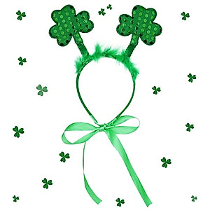 2pcs St. Patrick's Day Dog Outfit, Green Puppy Tutu Skirt & Shamrock Headband, Adorable Holiday Dog Costume Garment Set for St. Patrick's Day Decorations, Party Favors