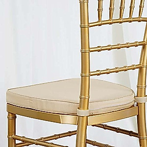 TABLECLOTHSFACTORY Gold Chiavari Chair Cushion for Wood Resin Chiavari Chairs Party Event Decoration - 2" Thick
