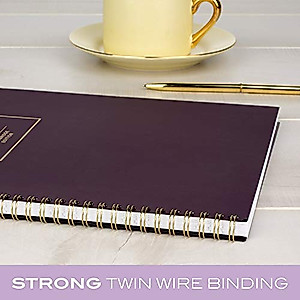 Cambridge Meeting Spiral Notebook, Legal Ruled, Soft Cover Business Journal, 9-1/2" x 7-1/4", Wirebound Memo Notepads, Cute Stationery Supplies for Home Office, 80 Sheets, Purple (49556)