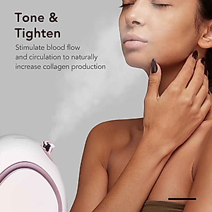 Fancii Nano Ionic Facial Steamer Hot & Cool with Aromatherapy and 6 Spa Settings – 30 Min Steam Time - Professional Home Face Sauna for Moisturizing & Pore Cleansing (Rivo)