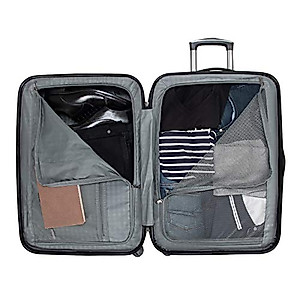 Ben Sherman Nottingham Lightweight Hardside 4-Wheel Spinner Travel Luggage, Charcoal, 24-inch Checked