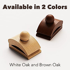 Tapestry Hangers, 4 Small Quilt Hangers for Wall Hangings, Blanket Hanger Clamps, Carpet Rug Display, Wooden Wall Clips for Hanging (Brown)