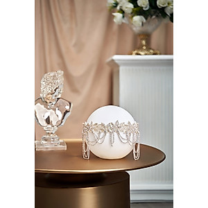 BABEYOND 1920s Flapper Headpiece Roaring 20s Headband Great Gatsby Headband Chain for Women Vintage Hair Accessory (White)