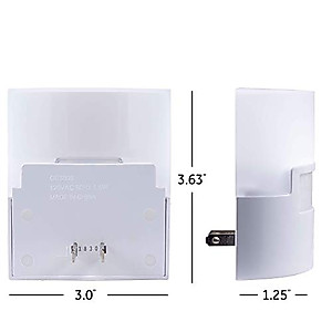 GE home electrical LED Motion Sensor Night Light, Plug-in, 40 Lumens, Warm White, UL-Certified, Energy Efficient, Ideal Nightlight for Bedroom, Bathroom, Kitchen, Hallway, 46632, White, 2 Pack