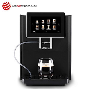 Hipresso Super-automatic Espresso Coffee Machine with Large 7 Inches HD TFT Display for Brewing Americano,Cappuccino, Latte, Macchiato,Flat White, Espresso Drinks