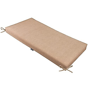 SewKer Outdoor Bench Cushion 44 x 18 Inch Waterproof Patio Furniture Cushions, High Density Foam Never Deform (TAN)