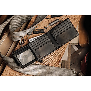 House of Jack Co. DEER Bifold Wallet for Men | Extra Capacity Two ID Windows | Full Grain Leather With Hand Burnished Finish | Multi Card Capacity | Deer Men's Wallet