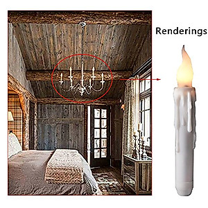 Advocator 6pcs Dripless Battery Operated Fake Flickering Led Candles with Timer (6 Hrs on 18 Hrs Off) Window Votive for Candlesticks Table Taper Candle for Halloween Christmas Festival Party