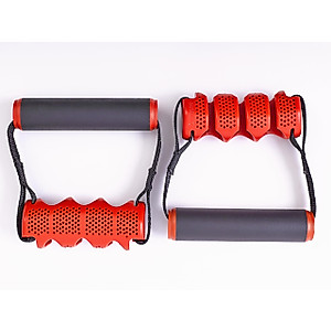 Lifeline Triple Cable Pocket Max Flex Handle with Triple Cable Pocket for Safe, Customizable Resistance, Black/Red, 3