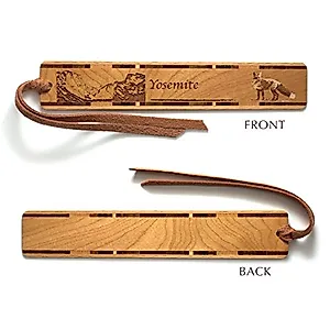 Yosemite National Park, California - Engraved Wooden Bookmark with Suede Tassel - Made in USA - Also Available Personalized