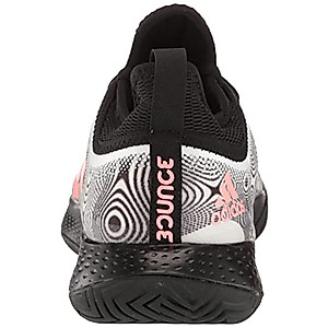 adidas Men's Defiant Generation Tennis Shoe, White/Acid Red/Silver Metallic, 10