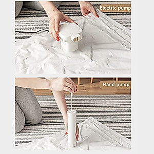 Hanlaien Durable Electric Vacuum Compression Bag, Space Saver Vacuum Storage Bags, Vacuum Storage Bags for Clothes, Clothing Storage (S+M+L,Electric Pump)