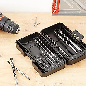 Amazon Brand - Denali Masonry Drill Bit Set, 10-Piece