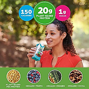 Orgain Vegan Protein Shakes, 20g of Plant Based Protein, Creamy Chocolate - Gluten Free, No Dairy, Soy, or Preservatives, No Added Sugar, 11 Fl Oz, 12 Count (Packaging May Vary)