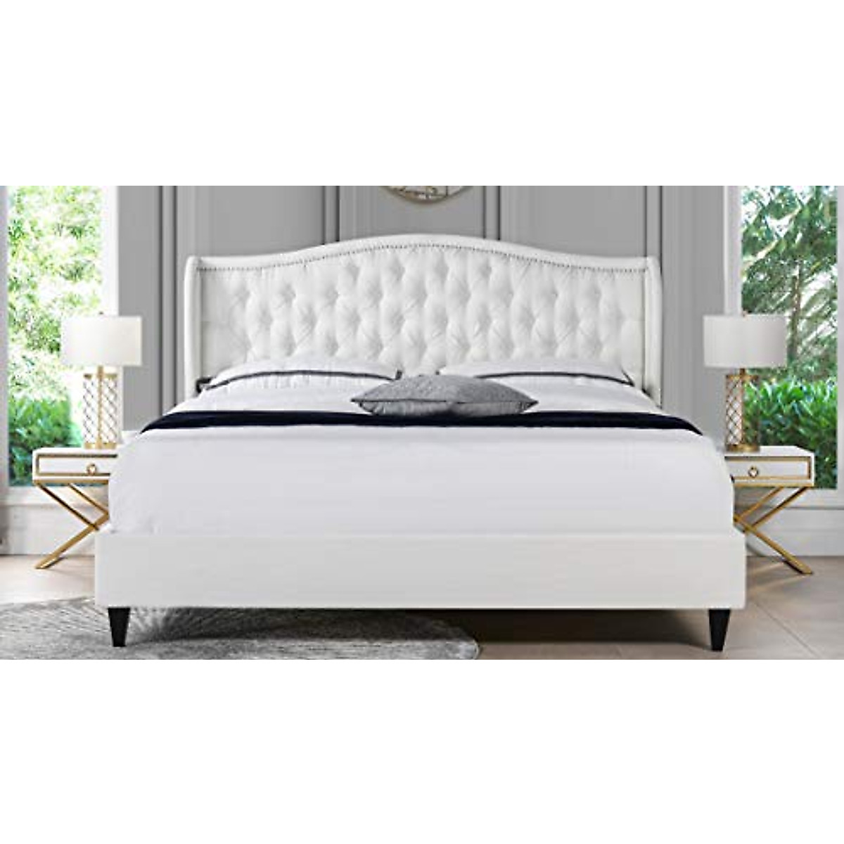 Jennifer Taylor Home Waverley Tufted Wingback Platform Bed