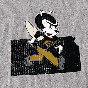 Emporia State University Official State Shape Unisex Youth T Shirt,Athletic Heather, Medium