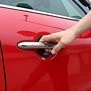 2 PCS Door Handle Protector, Union Jack Carbon Fiber Texture 3D TPU Stickers Car Door Scratches Protective Films Cover Pad for Mini Cooper R50 R52 R55 R56 R60 F54 F55 F56 F60