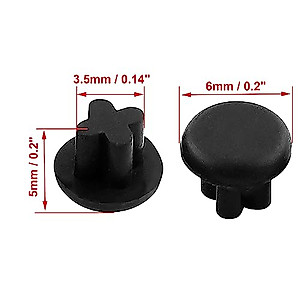 uxcell Rubber Dust Plug, 3.5mm Anti-Dust Headphone Jack Dust Plug Dust Cap for Mobile Phone Laptop Desktop Computer 15pcs Black