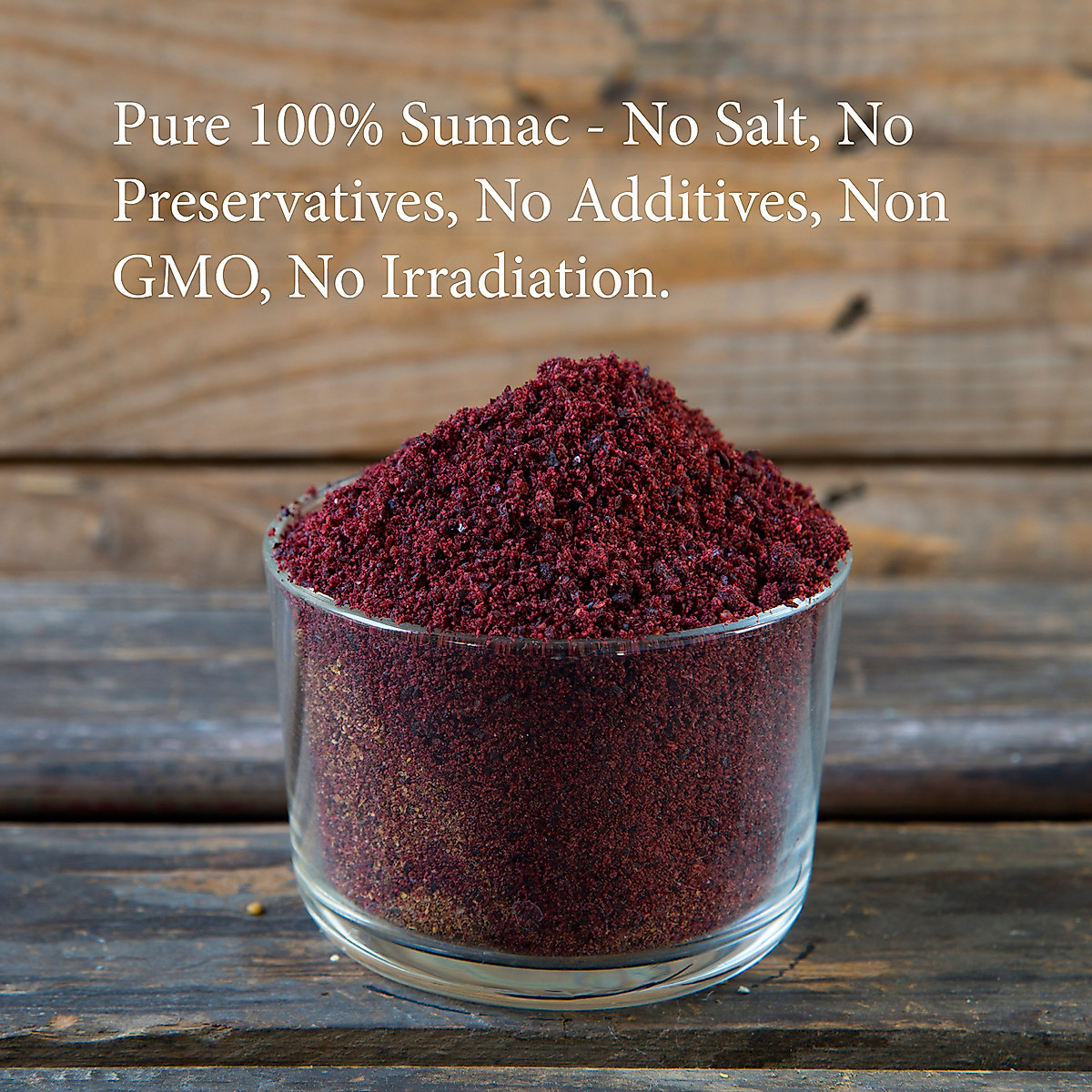 The Spice Way - Pure 100% Ground Sumac Spice, No Salt, no GMO, no Irradiation, Sumac Seasoning Powder 4 oz (resealable bag) (Sumak)