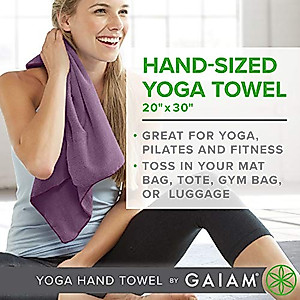 Gaiam Yoga Hand Towel, Blue Shadow Small