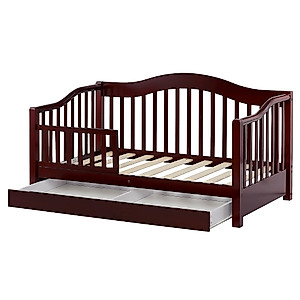 Dream On Me Toddler Day Bed with Storage Drawer in Cherry, Greenguard Gold Certified