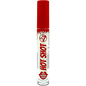 W7 Hot Shot Plumping Gloss - Enhancing Plump Effect For Fuller Lips - Clear, Natural, High Shine Finish