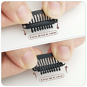Dreamlover Hair Extension Clips, Wig Clips to Secure Wig, 9 Teeth, 30 Pieces