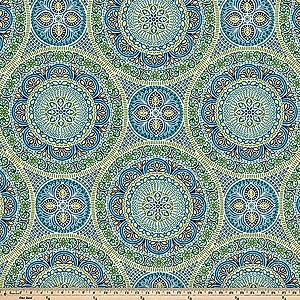 Pillow Perfect Outdoor/Indoor Delancey Lagoon Tufted Seat Cushions (Round Back), 2 Count (Pack of 1), Blue