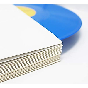 BIG FUDGE Pro Blank Album Jackets. 20 Album Covers (350gsm) Record Jackets. 12 Inch LP Vinyl Cover for Vinyl Record Inner Sleeves and Outer Sleeves. LP Jacket Covers, Cardboard Record Covers (White)
