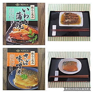 Tahara Kiwami no Ippin Saba, Sanma, Iwashi 4 Varieties: Saba Daikon Oroshi ni Mackerel in Shoyu and Grated Radish 100g (x 3), Saba Misoni Mackerel in Miso 100g (x 3), Sanma Kabayaki Saury in Sweet Shoyu 100 g (x 3), Iwashi Kabayaki Sardine in Sweet Soy Sa