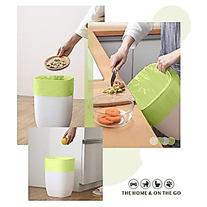 Compostable Trash Bags - FORID 13 Gallon Tall Kitchen Garbage Bags 80 Count Unscented Trash Can Liners 55 Liter Medium Wastebasket Bags for Bathroom Home Bedroom Office Garbage Can (5Rolls/Green)