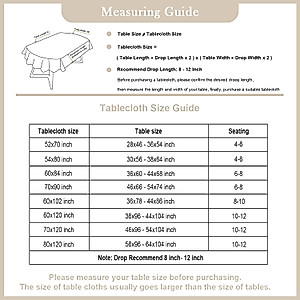 Wolkemer Faux Linen Oval Tablecloth Heavy Duty Wrinkle Resistant Fabric Table Cloths 60 x 84 Inch Beige Farmhouse Rustic Table Cover for Kitchen Dining Indoor Outdoor Tabletop Decoration