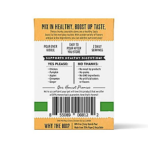 The Honest Kitchen Pumpkin POUR OVERS Wet Toppers for Dogs (Pack of 12), 5.5 oz - Chicken Stew