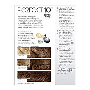 Clairol Nice'n Easy Perfect 10 Permanent Hair Dye, 7 Dark Blonde Hair Color, Pack of 2