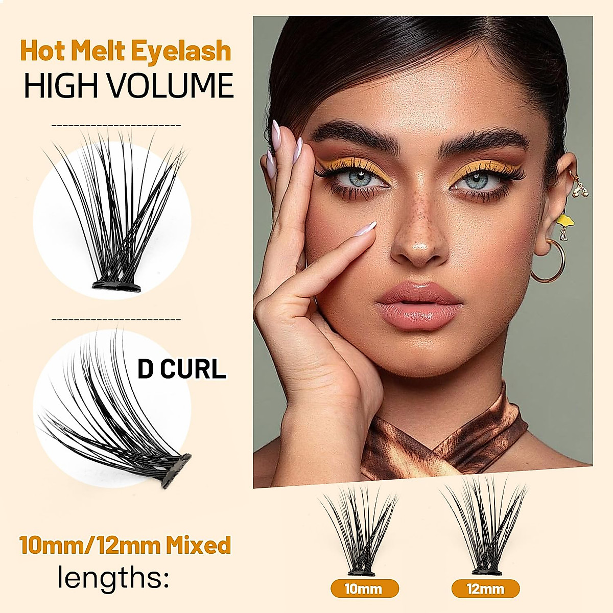 Vayator 10+12mm Mixed 12+14mm Mixed Tray Mink Eyelash Extension Natural 3D Russian Volume Faux Eyelashes Individual 20D Cluster Lashes Makeup (10mm+12mm Mixed)