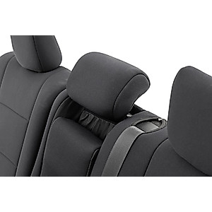Rough Country Neoprene Seat Covers for 2011-2022 Jeep Grand Cherokee - 91046,Black, Front | Rear