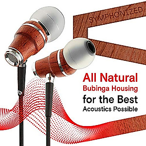 Symphonized Wired Earbuds with Microphone 3.5mm - 90% Noise Cancelling Earbuds Wired, Earphones Wired, Corded Ear Buds Wired, Wired Earphones, Ear Phones Android Electronics Wired, Wire Earbuds & mic