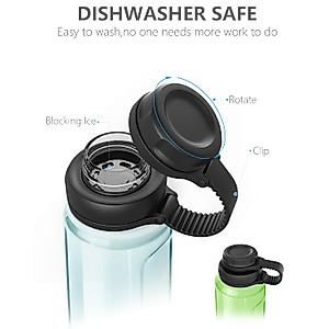 ALIENSX Chug Lid for Wide Mouth Water Bottles, Replacement Tether Cap for Wide Mouth Hydro Flask Rambler 12/16/18/32/40/64 oz and Yeti Yonder 20/25/34/50 oz, Spout Top with Flexible Handle