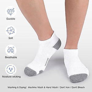 Felicigeely Ankle Athletic Running Socks Low Cut Sports Socks Breathable Cushioned Tab Socks for Men Women 6 Pairs