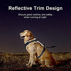 Supet Dog Harness No Pull, Dog Vest Harness with Dog Leash, No Choke Dog Harness Adjustable Reflective Heavy Duty Pet Harness with Easy Control Handle for Small Medium Large Dog