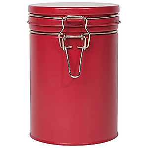 Now Designs Small Steel Canister Specialty Storage, DIA4 x H4.75in, Carmine