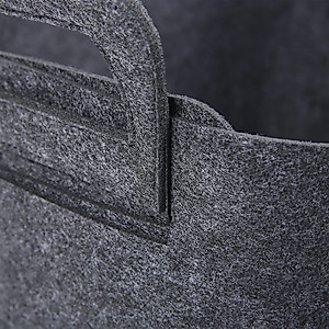 FATSINDE Reeonice YRMT Foldable Felt Storage Basket with Handles Collapsible Fabric Storage Bin Cube Container Organizer for Nursery,Office,Bedroom,Baby-Clothes Toys Blanket Organizing