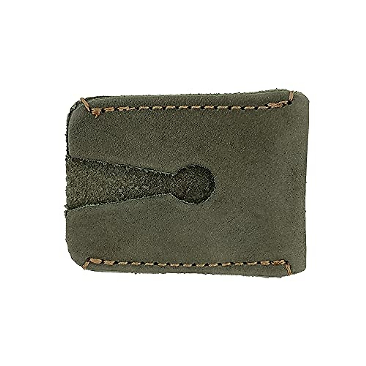 Hide & Drink, Leather Double Edge Safety Razor Head Protective Sheath, Shaving Travel Cover Handmade (Peat Moss)