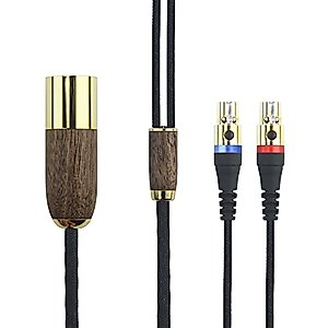 NewFantasia 4-pin XLR Balanced Cable Compatible with Audeze LCD-2, LCD-4, LCD-3, LCD-X, LCD-XC Headphone Upgrade Replacement Audio Cable 6N OCC Copper Silver Plated Cord Walnut Wood Shell