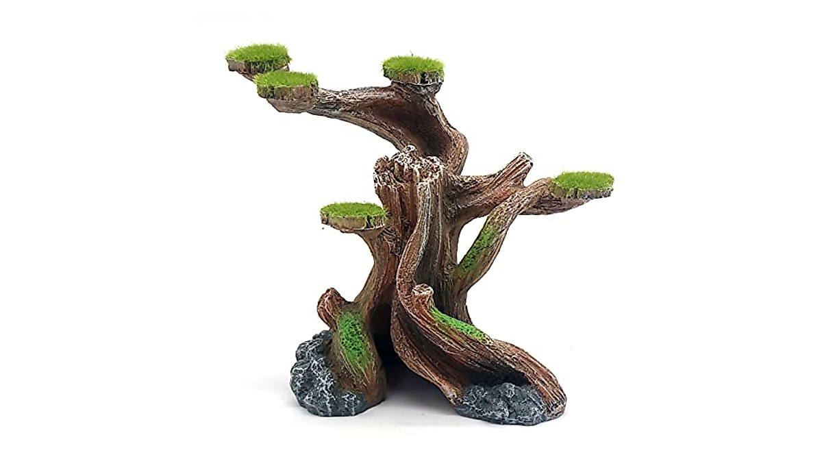 Vivid Resin Tree Trunk Aquarium Decor for Reptiles
