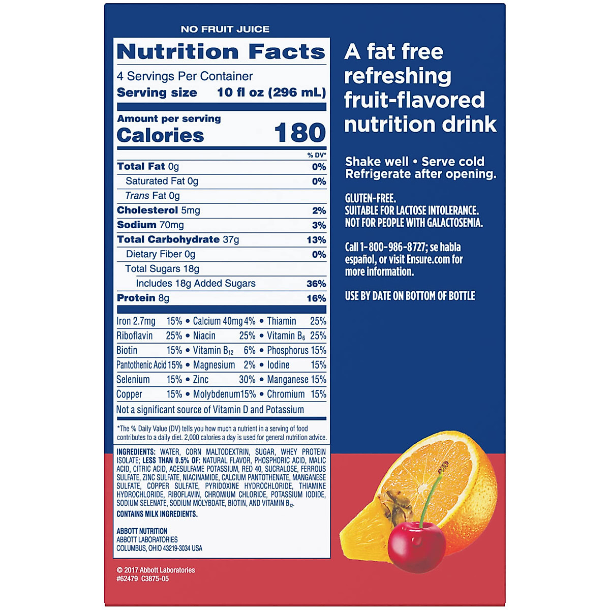 Ensure Clear Nutrition Drink Mixed Fruit 10fl ozx4 CT, pack of 1