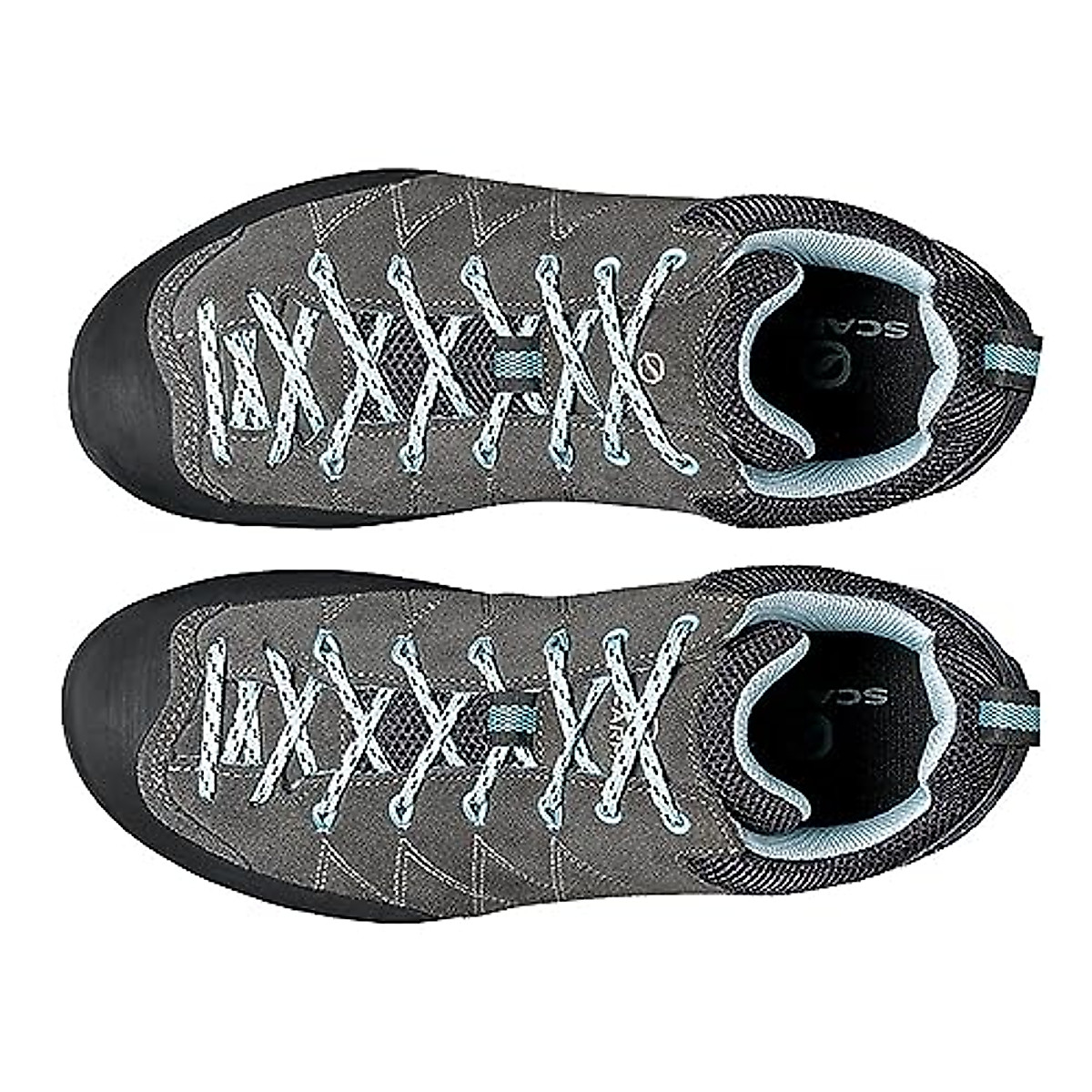 SCARPA Women's Crux Hiking and Approach Shoes - Shark/Blue Radiance - 8-8.5