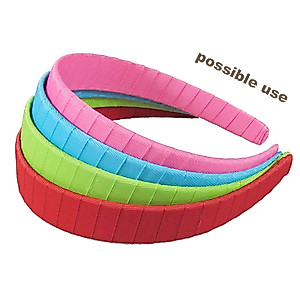 12ct 1" Wide Headbands for Women,White Head bands for Women's Hair-HipGirl Bulk Plain Craft Plastic Headbands for DIY Hair Band for Women's Hair (12pc 1" Wide Womens Headbands for Girls Teens Women)