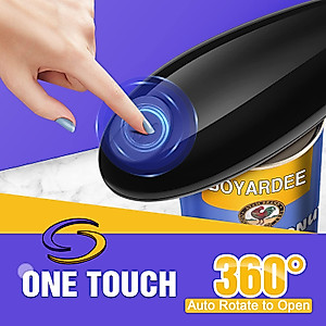 One Touch Electric Can Opener Easy Open Any Can Size with Smooth Edge, Hands Free and Battery Operated Electric Can Openers for Kitchen, Kitchen Gadget Electric Can Opener for Seniors with Arthritis