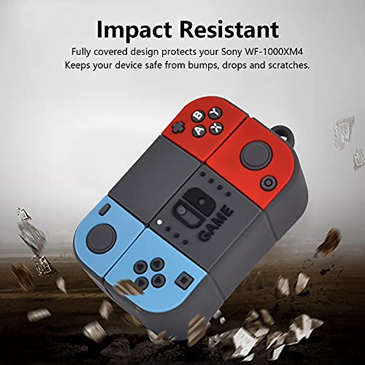 KOREDA Switch Case Compatible with Sony WF-1000XM4, Cute 3D Cartoon Funny for Women Men Boys Girl Cover, Soft Silicone Fashion Character Skin Cases